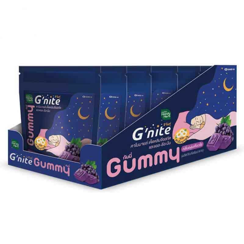 Handy Herb จี-ไนท์กัมมี่ กลิ่นองุ่นเคียวโฮ บรรจุ 6 ซอง - เอ็กซ์ต้า พลัส ...
